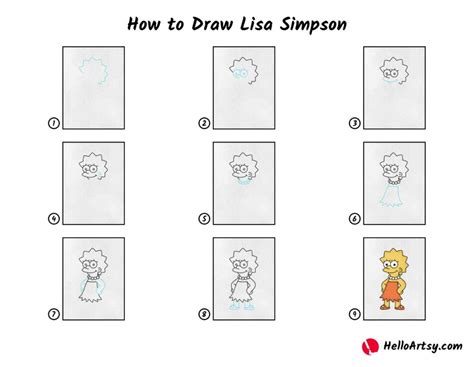 How To Draw Lisa Simpson Helloartsy