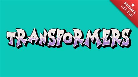 Transformers Skate Graffiti Font Text Effect Generator