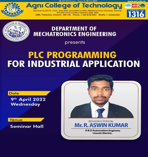 PLC Programming For Industrial Application Agni College
