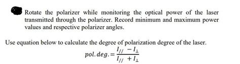 solved how can i calculate the degree of polarization with