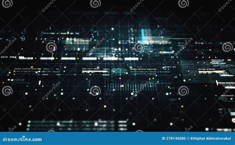 Advance Data Matrix Simulation UI Background Stock Illustration