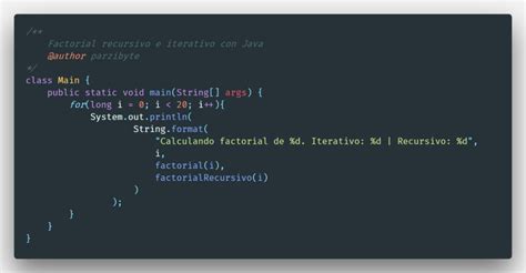 Factorial Recursivo E Iterativo En Java Parzibyte S Blog