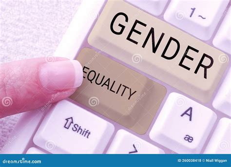 Writing Displaying Text Gender Equality Word For Access To Same