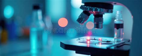 Close Up Of Biotech Lab Equipment Analyzing Sample Medicine Molecular Biology Stock