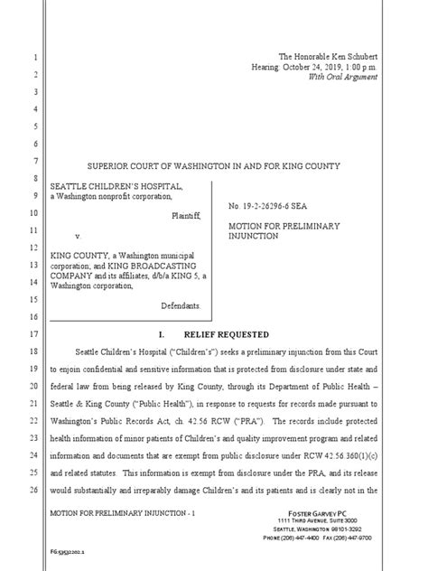 Motion For Preliminary Injunction Pdf Health Insurance Portability And Accountability Act