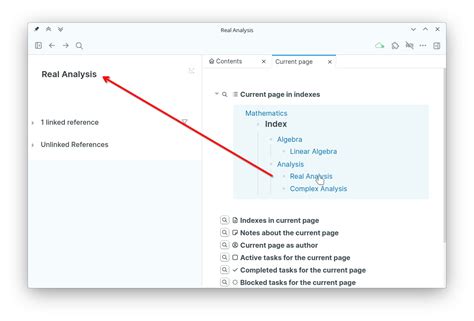 the contextual sidebar query current page and organize pages in
