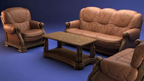 Мебель для гостиной 3d Модель 45 Max 3ds Obj Free3d