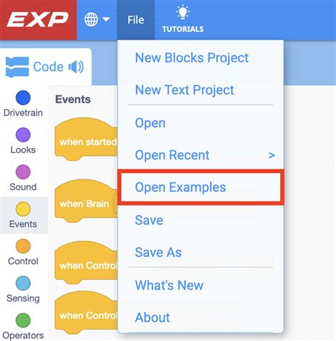 VEX EXP Treasure Hunt Lesson 1 Introduction Getting Ready To Code