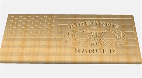 Us Army Airborne Ranger Flag Template Cnc C2d Downloadable File Etsy