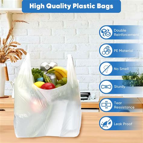 Watson Distributing 12 X 7 X 22 White Ldpe Plastic Bag 225mil Reusable
