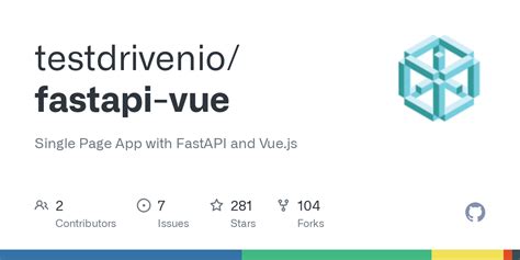 Github Testdriveniofastapi Vue Single Page App With Fastapi And Vuejs