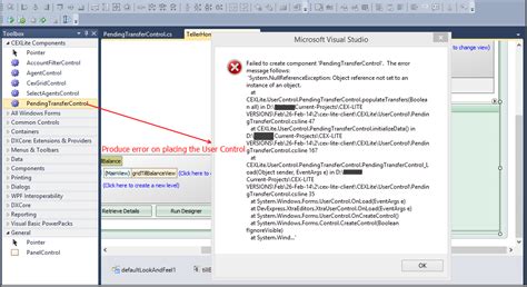 C Error On Loading User Control Stack Overflow