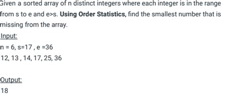 Solved Given A Sorted Array Of N Distinct Integers Where