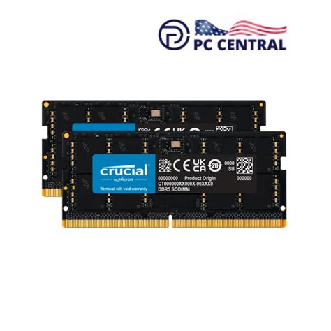 crucial 32gb laptop ddr5 5200 mhz so dimm memory kit 2 x 16gb