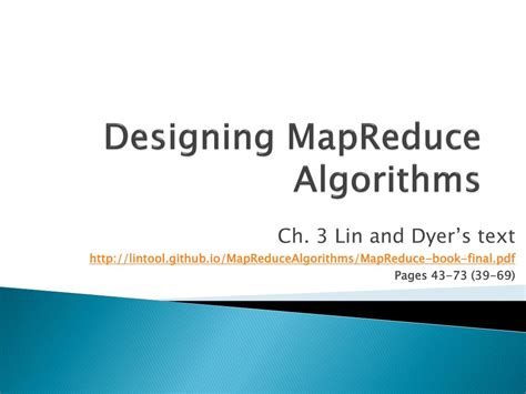 Ppt Designing Mapreduce Algorithms Powerpoint Presentation Free