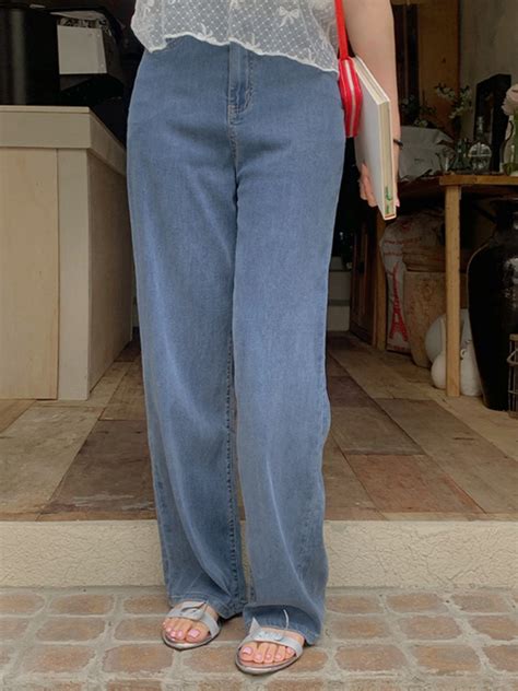 리리앤코 5천장 돌파 숏기본롱 5˚c쿨링감 데니브 쿨링 스판 히든밴딩 세미 와이드핏 데님 팬츠 청바지 여름데일리룩데이트룩캐주얼룩캠퍼스룩하객룩격식