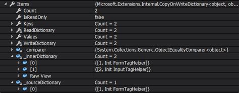 core tag helper order of execution stack overflow