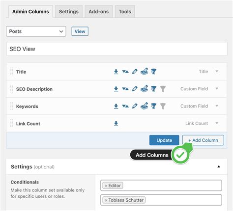 How To Display Columns Based On User Or Role Admin Columns Help Center