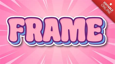 Frame Cute Text Effect Generator