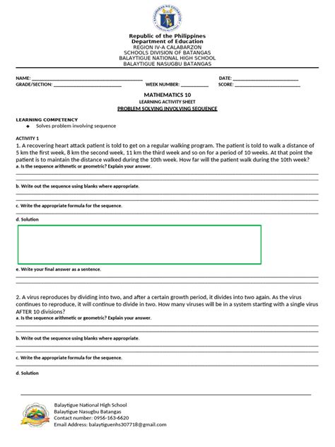 Wk 5 Problem Solving Regarding Sequence Pdf Mathematics