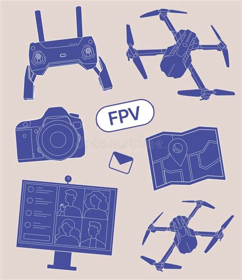 A Selection Of Fpv Drone Stickers A Quadrocopter Vector Collection