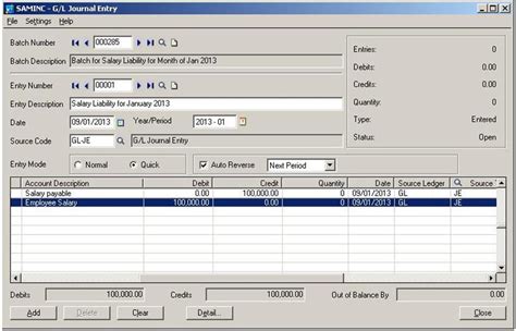 Auto Reverse General Ledger Entries In Sage 300 Erp Sage 300 Erp Tips Tricks And Components