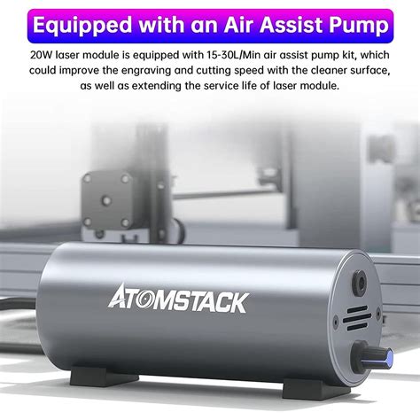 Atomstack M100 20w Laser Module With F30 Air Assist Pump