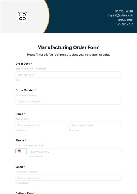 Free Order Request Form Template To Edit Online