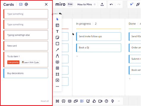 where is the show cards assigned to me button in the new ui miro