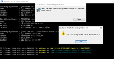 Sql Upgrade From 2019 To 2022 Error 1639 Specified Instance My Guid