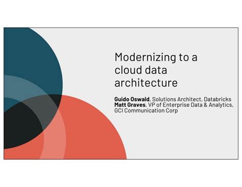 Modernizing To A Cloud Data Architecture Pdf Cloud Computing Internet
