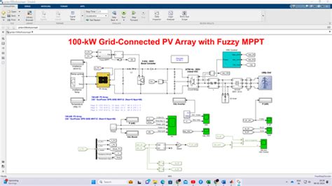 100 Kw Grid Connected Pv System With Fuzzy And Pando Mppt In Matlab Lms