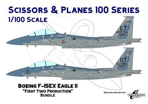 1100 Scale F 15ex Eagle Ii First Two Production Bundle Ecardmodels