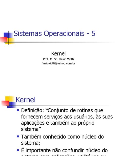 Sistemas Operacionais 5 Kernel Download Grátis Pdf Kernel Sistema Operacional Thread