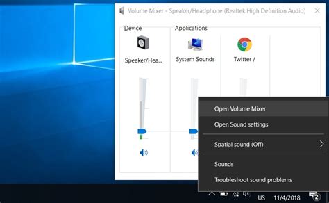 Windows 10 19h1 Update Could Remove The Legacy Volume Mixer Shortcut
