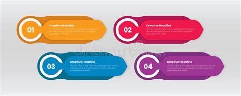 Abstract Designed Business Infographic Steps Presentation Template Stock Vector Illustration