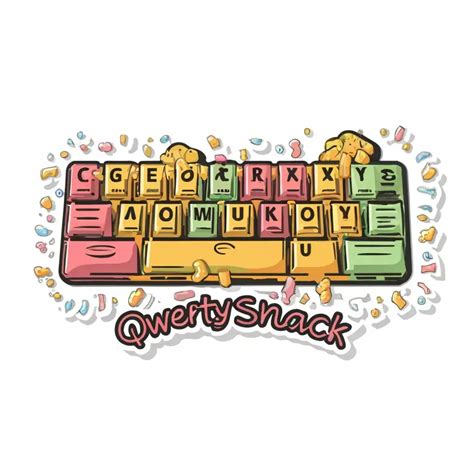 Logo Design For Qwertysnack Playful Keyboard Crumbs Sticker With Energetic Colors Ai Logo Maker