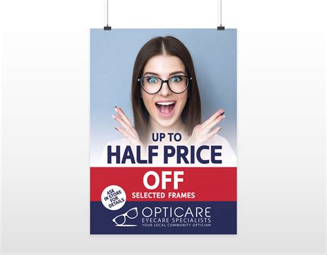 Poster Opticians Half Price Behance