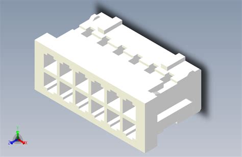 线对板连接器 Ehe002 06qr 001 Step 模型图纸下载 懒石网
