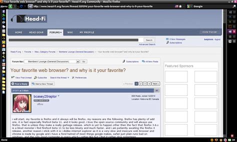 Your Favorite Web Browser And Why Is It Your Favorite Page 3 Headphone Reviews And