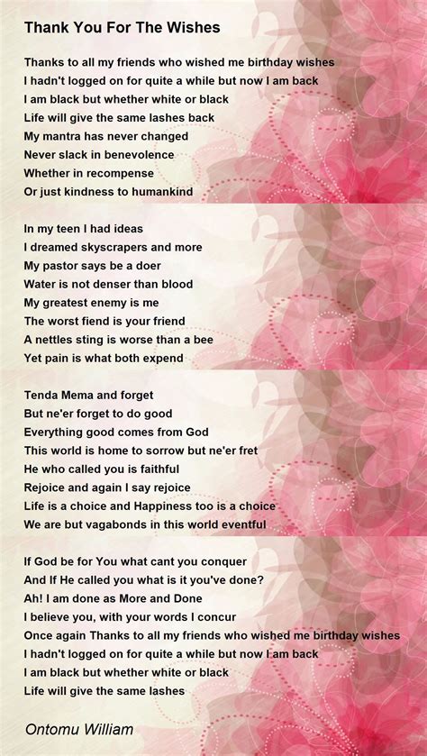 Birthday Thank You Poems Thank You Poems Page 3