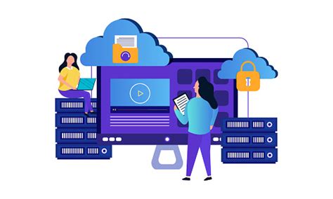 Cloud Data Center Cloud Computing Concept Stock Illustration Download Image Now