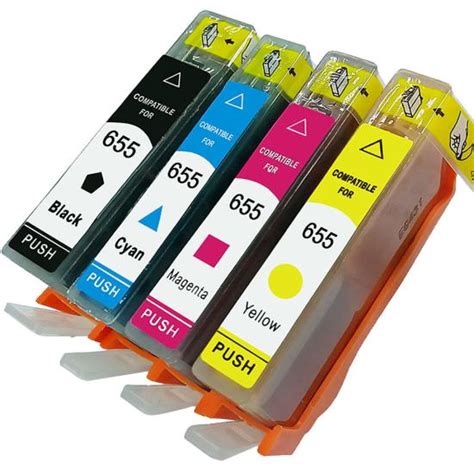 Cheap 4Pcs Compatible Ink Cartridges Replacement for HP 655 Deskjet ...