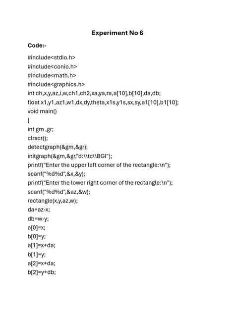 Experiment No 6 Pdf