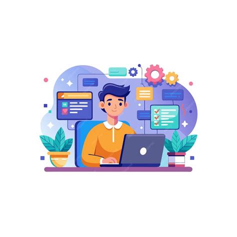 Web Developer Vector Design Premium Ai Generated Vector