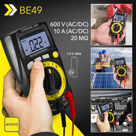 Multímetro Digital Be49 Con Siete Funciones De Medición Para Las