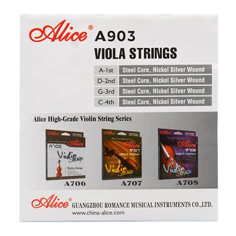 Alice A903 Nickel Silver Wound Viola Strings 1st 4 Grandado