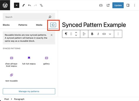 Wordpress Synced Patterns How To Use Sync Blocks To Keep Consistent