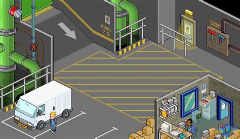 Industrial Factory Pixel Art Interior 2 Basement By Gunstar Red