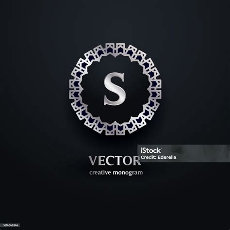 실버 짜에 맞춘 한 글자 S 디자인 서식 파일 추상적인 원형 엠 블 럼 장식 기호 벡터 아이콘 0명에 대한 스톡 벡터 아트 및 기타 이미지 Istock